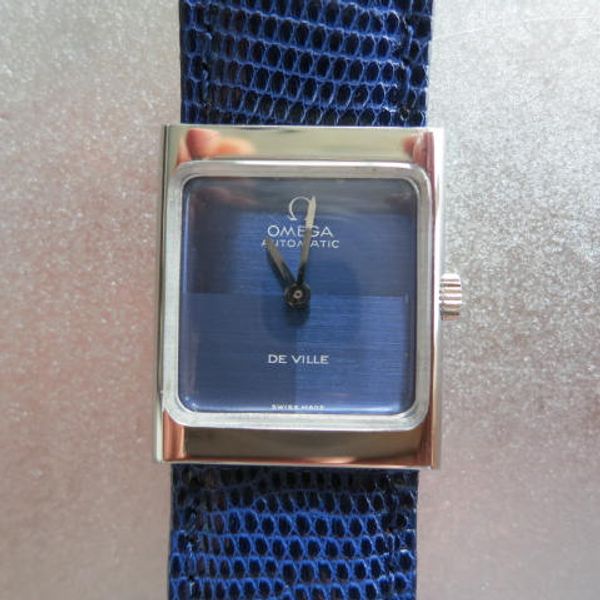 F/S *OMEGA* Vintage Package "RARE Blue Quadrant Tank Dial "Fully ...