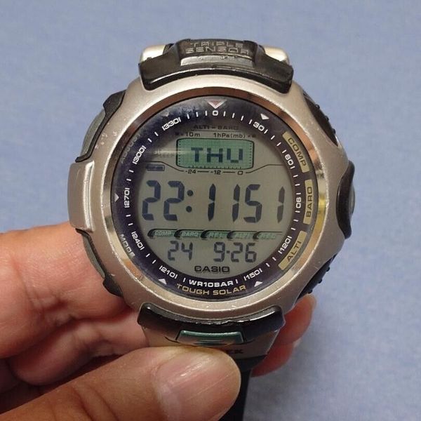Casio Pro-trek PRG-50 Men's Watch Tough Solar Digital From Japan ...