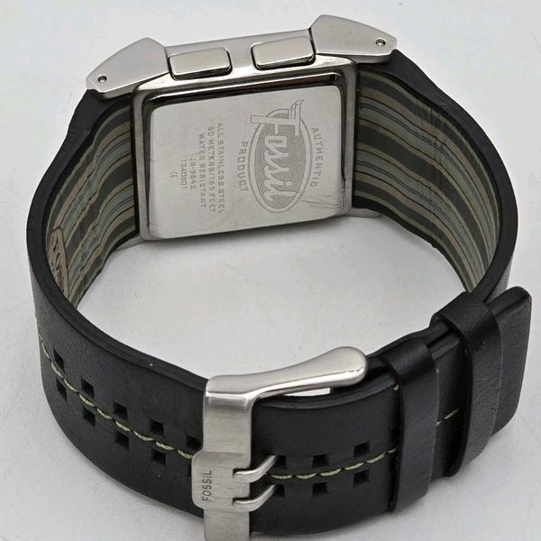 FOSSIL WATCH JR 9642 Digital 40mm Stainless Steel Rare Men's Casual ...