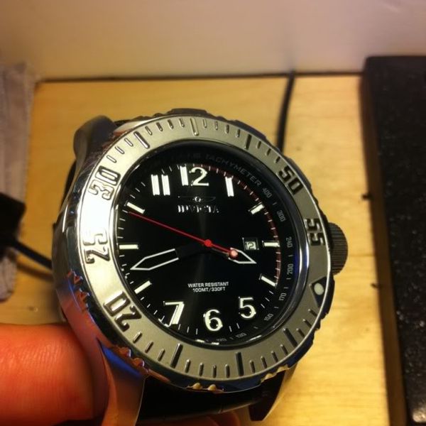 FSOT: Invicta 4659 50mm on black leather | WatchCharts Marketplace