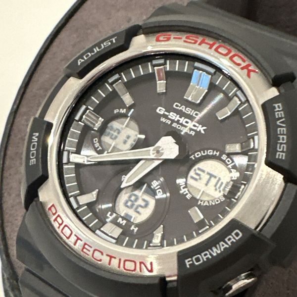 Casio G-Shock Men's Solar World Time Black Resin 50mm Watch GAS100-1A ...