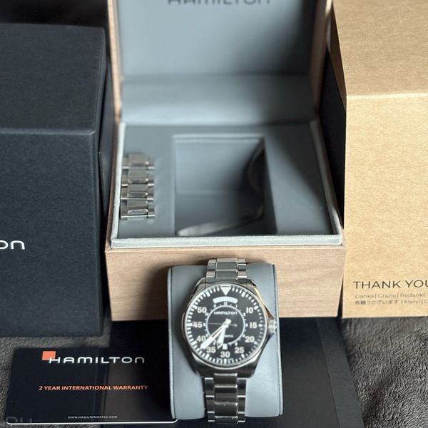Hamilton Khaki Aviation Pilot Day Date 42mm Watch Cooper H64615135 ...