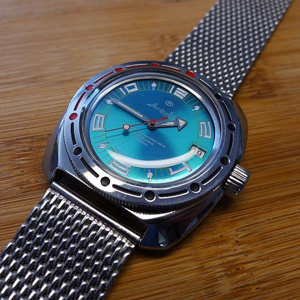 SOLD: Beautiful Rare Vostok Amphibian Ministry on Mesh | WatchCharts ...