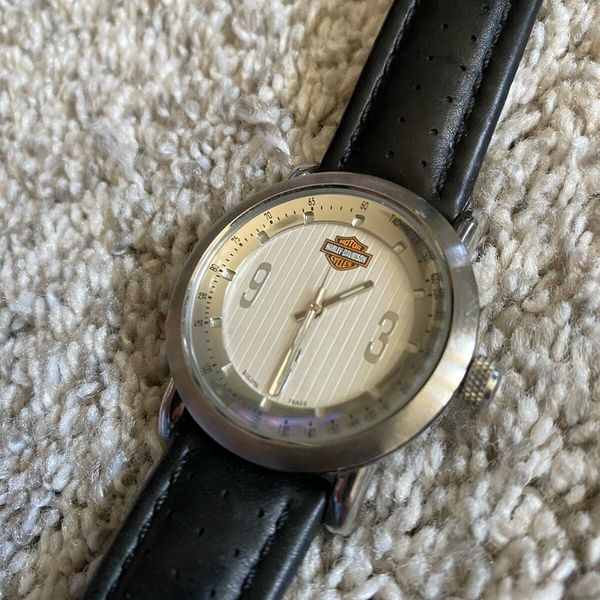 Vtg 2002 Men's Bulova Harley-Davidson Watch Fresh Battery Stainless ...