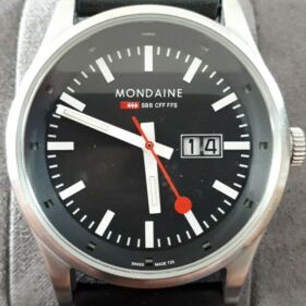 Mondaine swiss railway watch 100m waterproof Rare Tritium Nightvision ...
