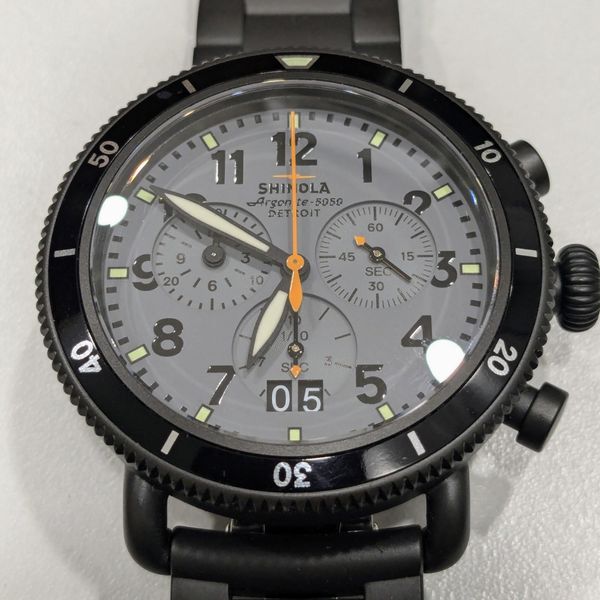 Shinola Runwell Sport Chrono 42mm Mens Watch Rare Gunmetal Version ...