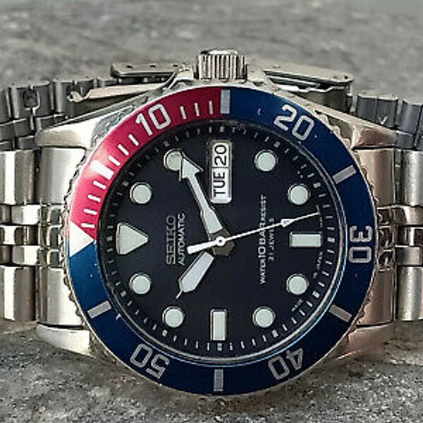 SEIKO SUBMARINER DIVER 7S26-0040 SKX033J 10 BAR AUTOMATIC MEN'S WATCH S ...