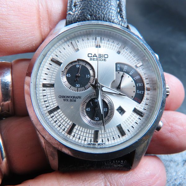 BEM-501 Casio Beside Chronograph Daydate Quartz Men Watch | WatchCharts ...
