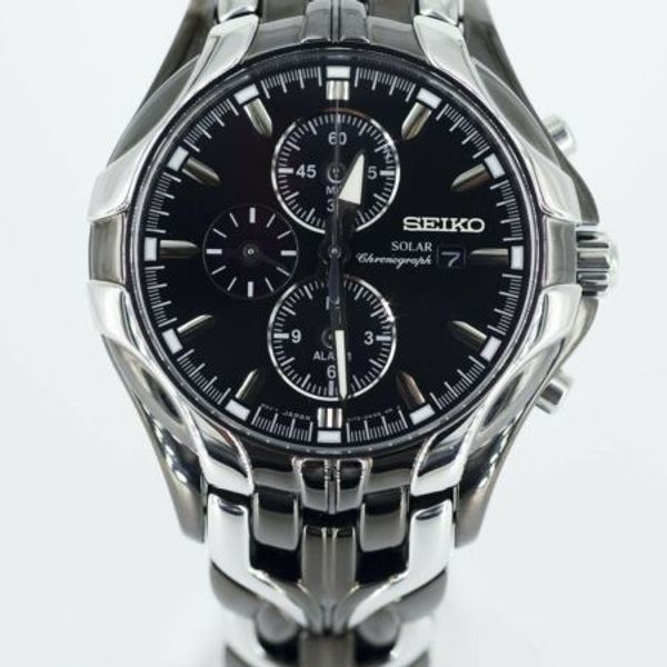 Seiko Solar Excelsior Stainless Steel Men's Chronograph Watch - SSC139 ...