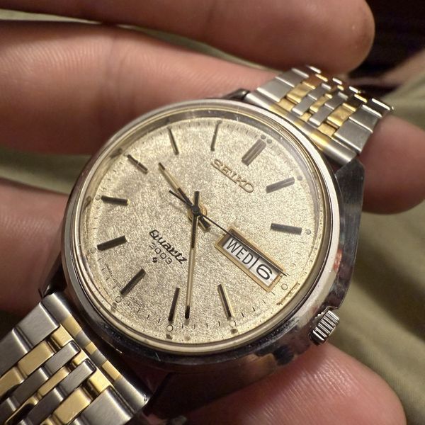 Vintage Seiko 3863-7039 Quartz 3003 Gold Flake Dial Men's Watch ...