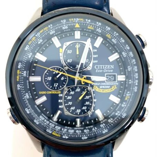 Citizen Eco-Drive Radio-Controlled Blue Angels Chrono Men's Watch ...