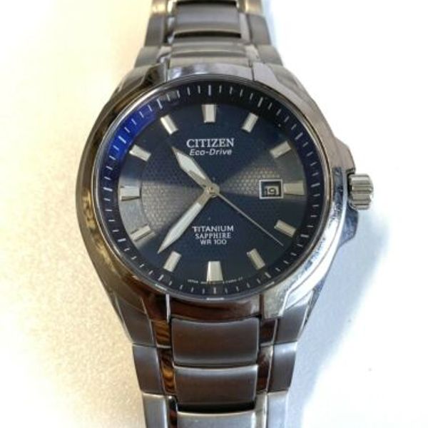 Citizen E111-S078369 Men's Eco Drive Titanium ROUND DIAL SAPPHIRE Watch ...