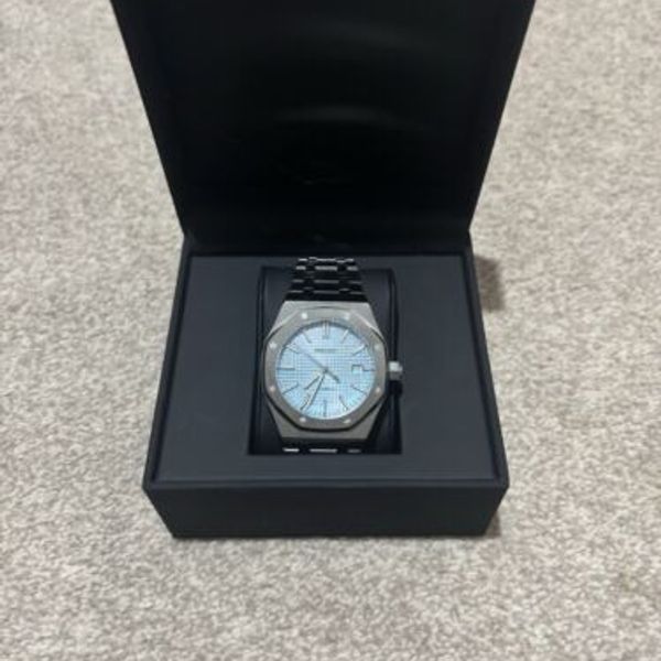 Custom Seiko â Royal Oakâ Mod Watch - Light Blue Dial 40mm - Free Next ...