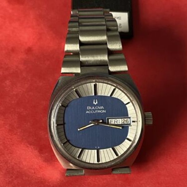 Rare 1971 TV Screen Bulova Accutron Stainless Steel Men's Watch ...