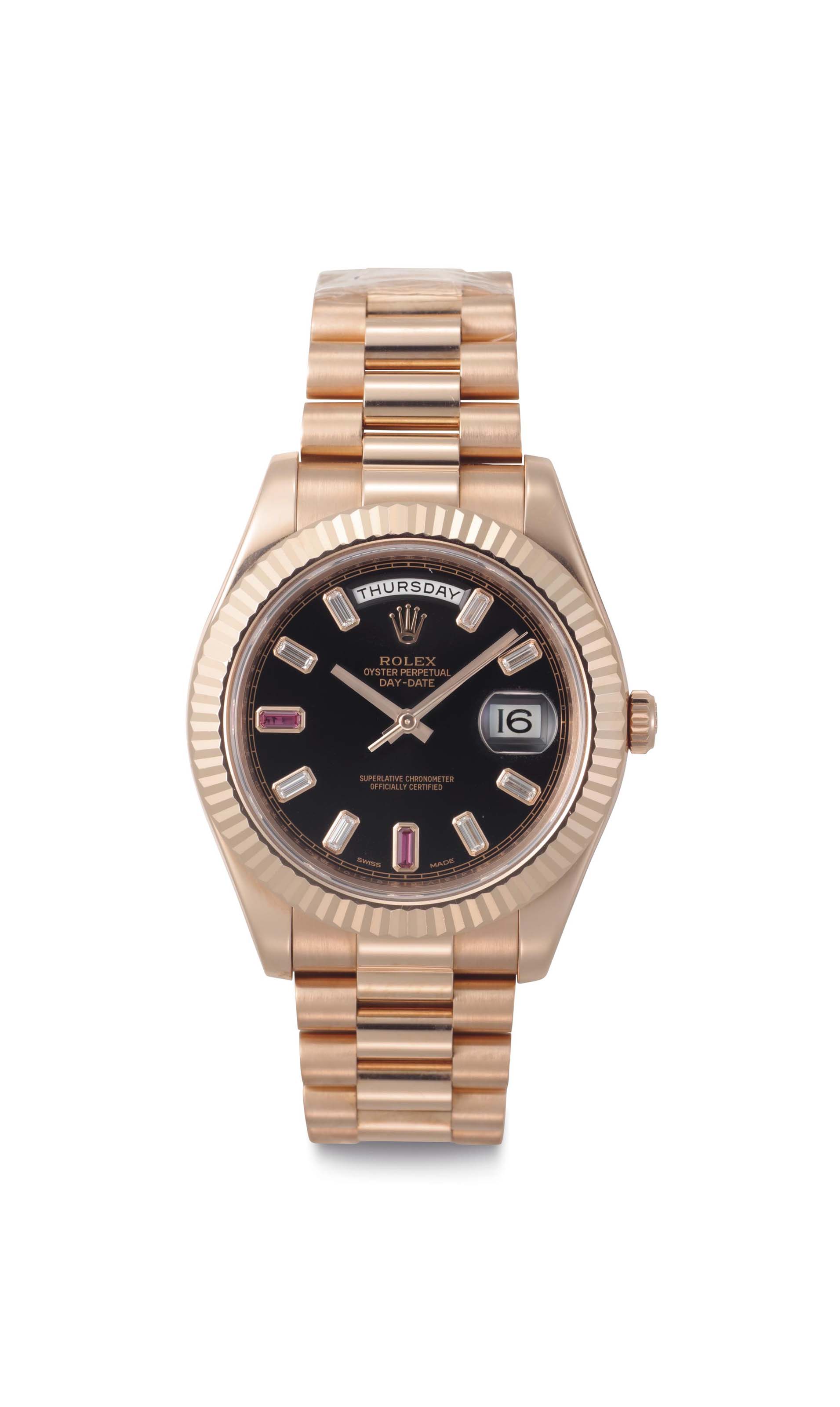 Rolex Day-Date II Everose Ivory Roman (218235) Market Price | WatchCharts