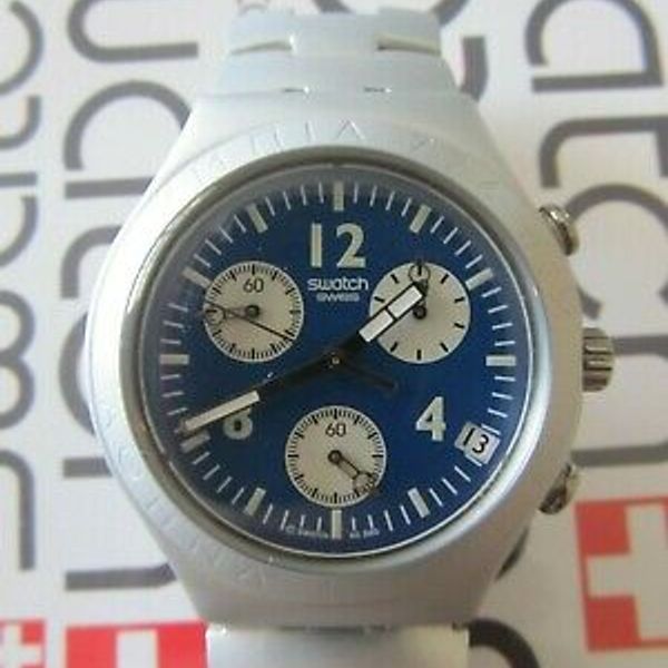 Swatch Isalos YCS4031AG Irony Chrono 41mm Olympic Special Athens 2004 ...