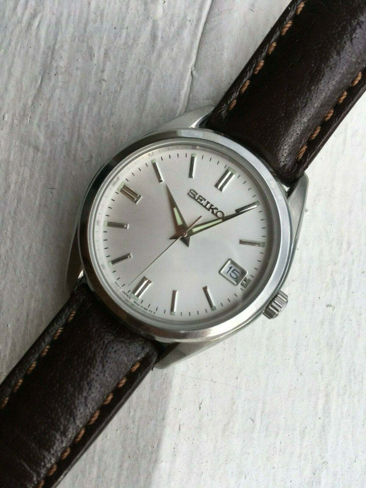 Seiko 6N42-00L0 Baby Grand Seiko Silver Dial Quartz Men Watch Grammar ...