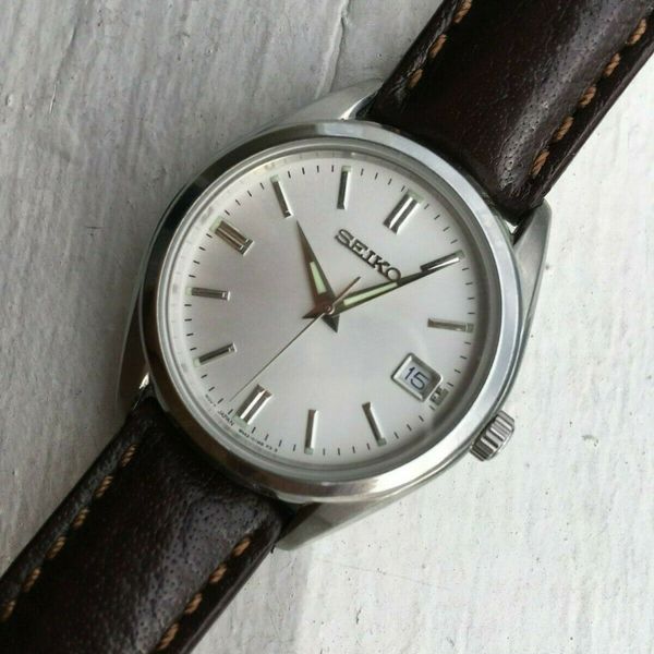 Seiko 6N42-00L0 Baby Grand Seiko Silver Dial Quartz Men Watch Grammar ...