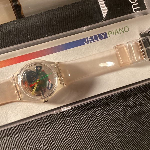 90s Swatch JELLY PIANO Skeleton Watch GZ159- New with Box | WatchCharts ...
