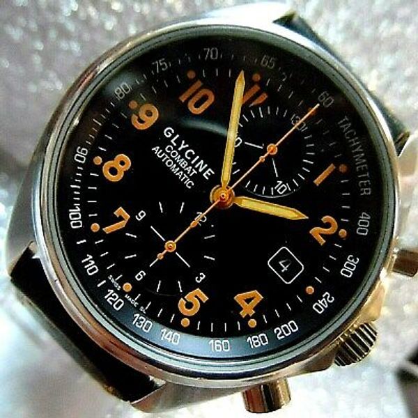 43mm Glycine Combat Automatic Chronograph Watch Ref:3838 | WatchCharts ...