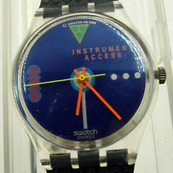 SWATCH SWISS INSTRUMENT ACCESS WATCH IN CASE WORKS WITH NEW BATTERY ...