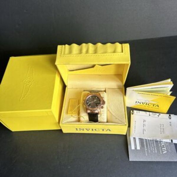 Invicta Men's 1723 Pro Diver Elite Chronograph Black Leather Watch No ...