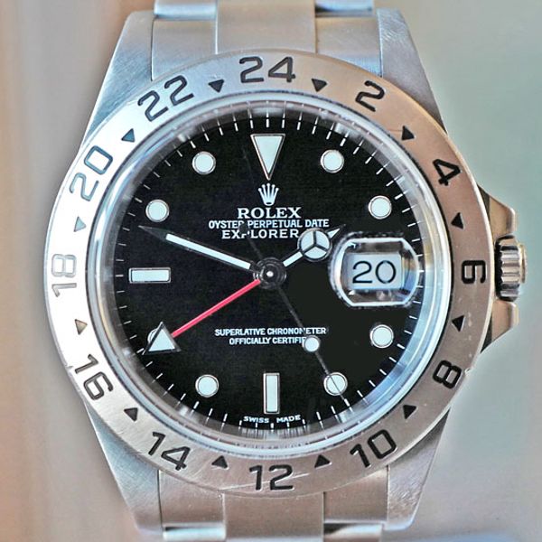 FS ROLEX Explorer II GMT Black Dial Steel 40mm Ref. 16570T GREAT WATCH ...