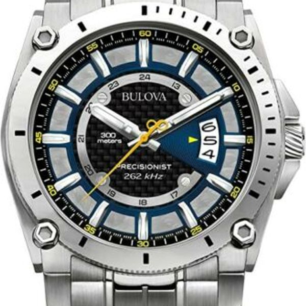 Bulova Precisionist Quartz Champlain Blue Stainless Men's Watch (Model ...