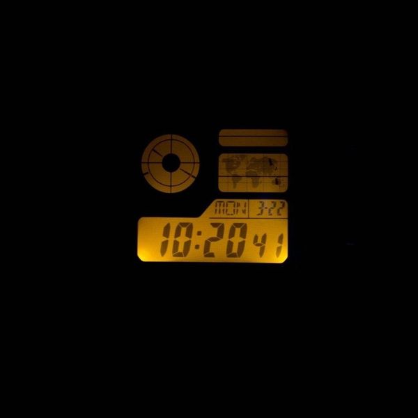 Casio Digital World Map World Time Alarm Illuminator AE-1200WH-1BVDF ...
