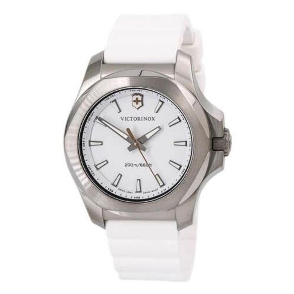 Victorinox Swiss Army Watch Women STAINLESS V Rubber Strap White Dial ...