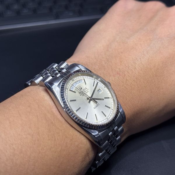 Bulova Super Seville Day Date Quartz, Patina, Serviced New Movement ...
