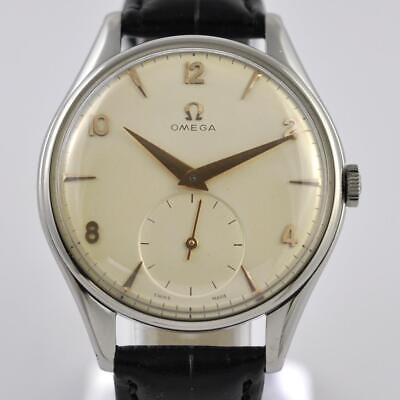 AUTHENTIC OVERSIZE 1947' OMEGA REF 2505 MANUAL WIND STEEL GENTS WATCH ...