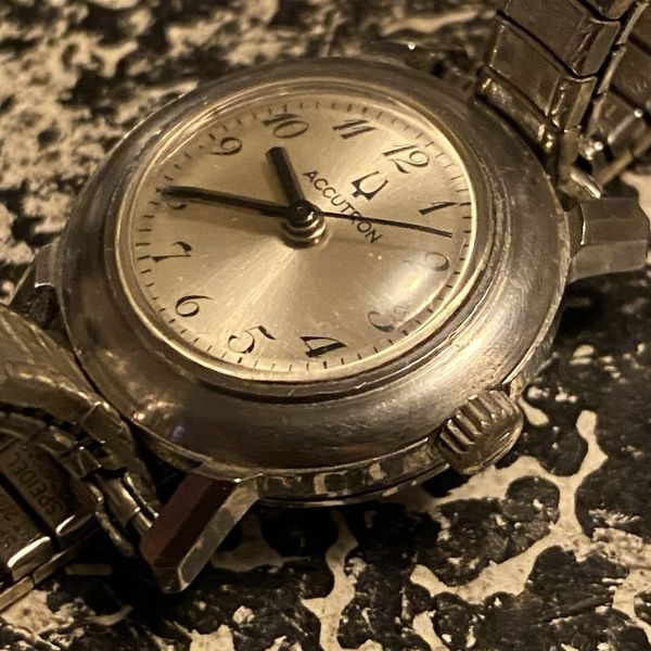 Vintage Bulova Accutron Stainless Steel 1973 Ladyâ s Tuning Fork Watch ...