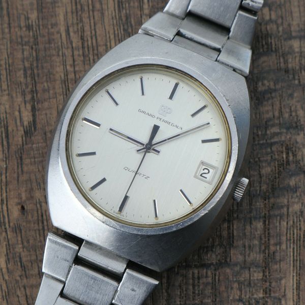 VINTAGE GIRARD PERREGAUX QUARTZ Stainless Steel Men's Watch Not Working ...
