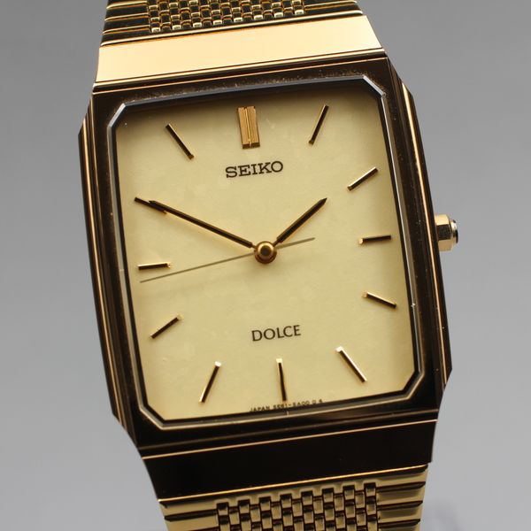 [N MINT] 1995 Vintage SEIKO DOLCE 5E61-5A00 Quartz Gold Dial Men Watch JAPAN | WatchCharts ...