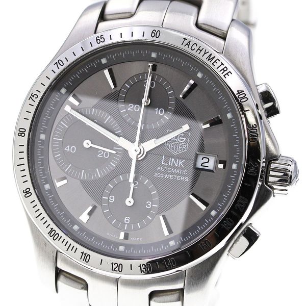 ★With box and warranty card [TAG HEUER] Tag Heuer Link Chronograph Date ...
