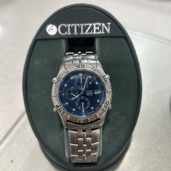 Vintage Citizen Eco Drive Chronograph Watch Model Number 0870-h11691 ...