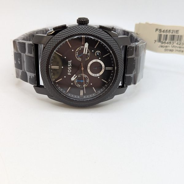 Fossil Machine FS4552IE Mens Black Round Analog Chronograph Wristwatch ...