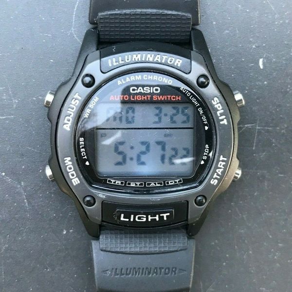 CASIO W-93H-1AV (3242) Illuminator Digital Chronograph Unisex 35mm ...