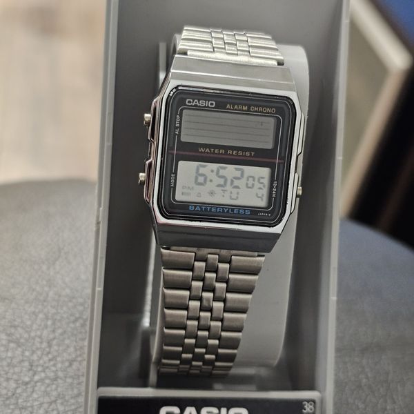 Casio AL-180 Vintage 1987 Module 2505 Alarm Chronograph Solar Powered ...