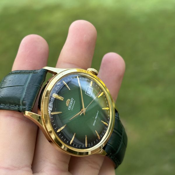 [WTS] Orient Bambino Green/Gold | WatchCharts Marketplace