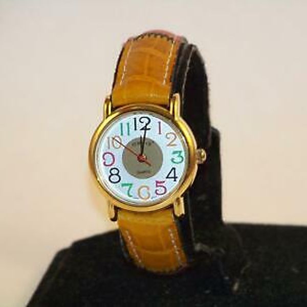 Orvis Rainbow Color Numbers And Band Women's Watch New Battery Works ...