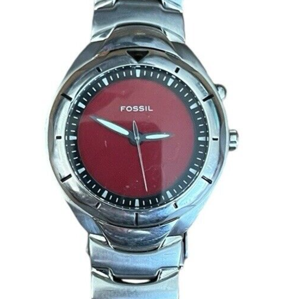 Vintage Y2K Fossil Blue AM-3536 Men Changing Color Dial Red Black Needs ...