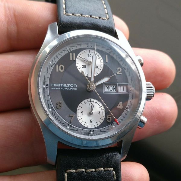 Hamilton khaki Field Automatic Chronograph Valjoux 7750 Ref. H714660 ...