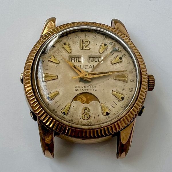 Ducal Watch Automatic Men's Beige Dial 25 Jewels Ref F 693 56898 To ...