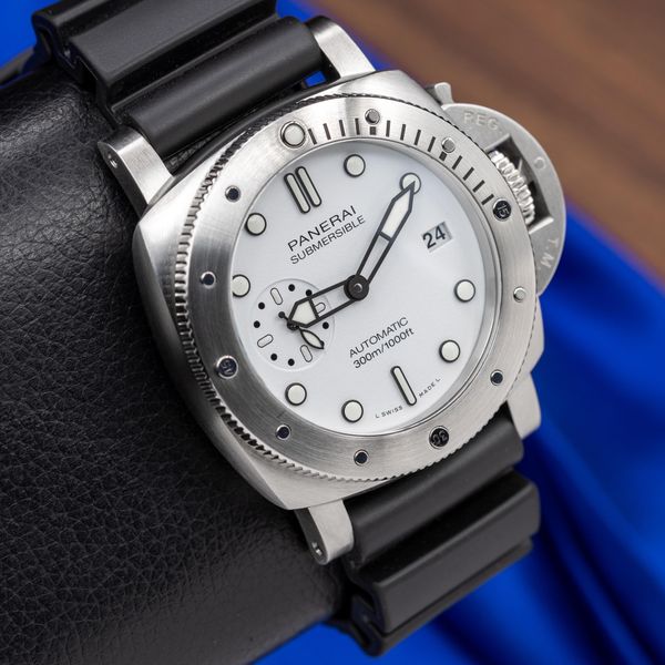 [WTS] PANERAI Submersible 42mm Bianco White Dial Stainless PAM02223 PAM ...