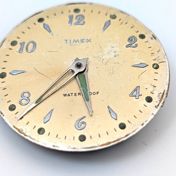 Vintage TIMEX Waterproof Men's Round 28mm Mechanical Watch Movement ...