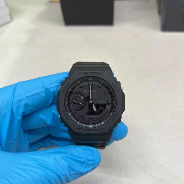 Casio GA2100-1ADR ALL BLACK Analog Digital G shock watch | WatchCharts ...