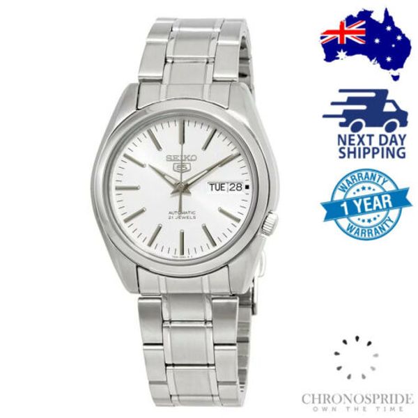 SEIKO 5 SNKL41 White Dial Casual Stainless Steel 21 Jewels Automatic ...