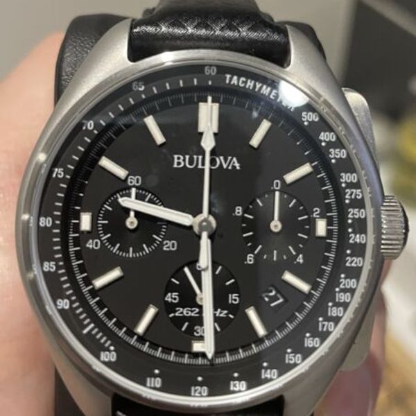 Bulova Lunar Pilot Special Edition Mens Chronograph Nylon Strap Watch ...